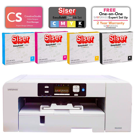 Sawgrass SG1000 Sublimation Printer with Siser Standard EasySubli Ink ...